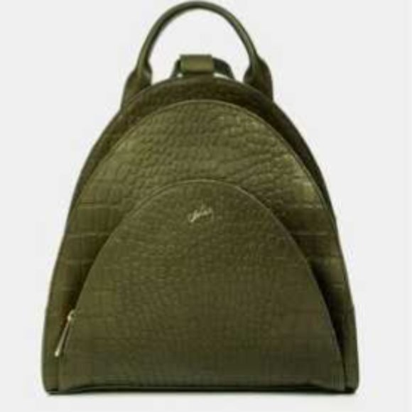 Velez | Bags | New Velez Green Crocodile Embossed Leather Mini Backpack ...
